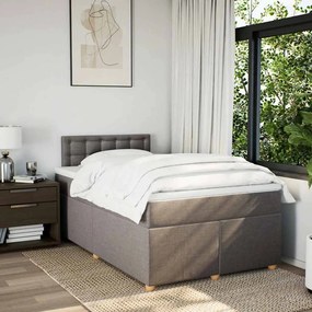 Box spring postel s matrací taupe 120x190 cm textil 3286637