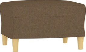 3místná pohovka s podnožkou hnědá 180 cm textil 3201004