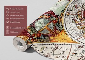 Fototapeta na míru Historická Mapa | Vliesová fototapeta na zed' | DFTNXXL0351