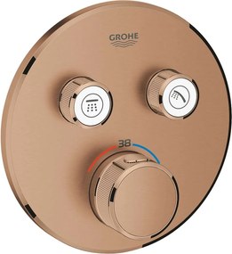 Grohe - Termostatická sprchová baterie pod omítku, 2 ventily, kartáčovaný Warm Sunset 29119DL0ROZ1