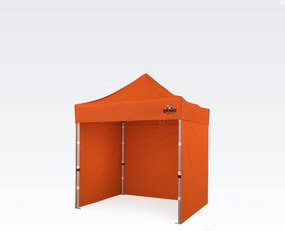 BRIMO Nůžkové stany 2x2m - s 3 stěnami - Oranžová E. Alu