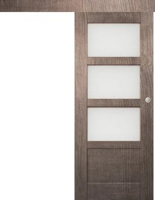 posuvné interiérové dveře na stěnu vasco doors PORTO model 4 Průchozí rozměr: 70 x 197 cm, Orientace dveří: Levé dveře, Dekor: Bílá