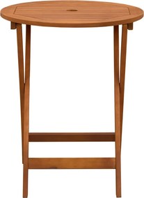 Skládací zahradní stůl Ø 60 x 75 cm masivní eukalyptové dřevo 312455