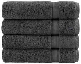 Prémiové osušky SOLUND 4 ks antracitové 100x150 cm 600 g/m² 137165