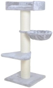 Škrabadlo pro kočky EmaHome CT-154-LG / Deluxe / výška 154 cm / sisalové lano / světle šedá/přírodní