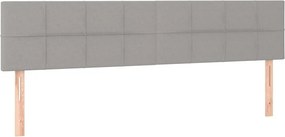 Box spring postel s matrací světle šedá 200 x 200 cm textil 3140641