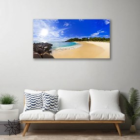 Obraz na plátně Slunce Moře Pláž Krajina 100x50 cm