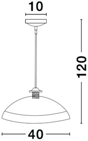 Nova Luce Závěsné svítidlo BENITO, E27 1x12W Barva: Zlatá
