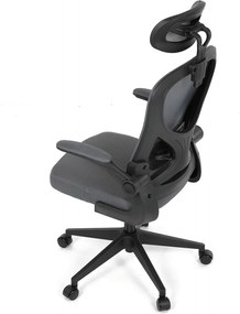 Ergonomická kancelářská židle ALEXANDRE - šedá síťovina