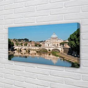 Obrazy na plátně Rome River mosty 100x50 cm