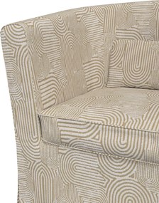Potah na křeslo IKEA Ektorp Tullsta barva béžová látka pletený vzor, vzorované