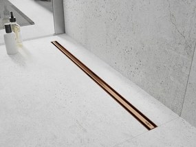 Mexen Flat 360° Slim sprchový žlab 140 cm, měděná matná, 1C41140