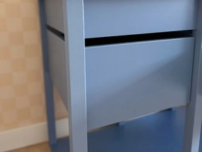Dětská šatní skříň se šuplíky, tyčí a policemi TWEENS nebesky modrá