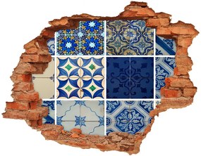 Wallmuralia Samolepící díra na stěnu Portugalské kachličky 90x70 cm