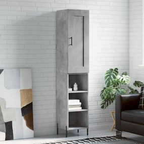 Skříň highboard betonově šedá 34,5x34x180 cm kompozitní dřevo 3200333