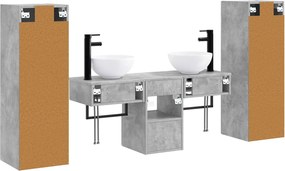 Sada koupelnového nábytku 5 ks Betonově šedá 33 x 34,5 x 100 cm 3405966