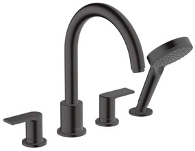 Hansgrohe Vernis Shape - Baterie na okraj vany, 4-otvorová instalace, matná černá 71459670