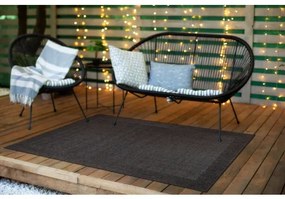 koberec TIMO 5000 SISAL venkovní rám černý velikost 280x370 cm | krásné koberce cz