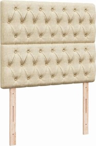 Box spring postel s matrací krémová 120x190 cm textil 3292739