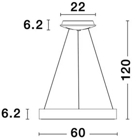 LED lustr Rando Smart 60 bílé