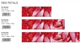 DIMEX | Fototapeta do kuchyně Červené okvětní lístky KI-350-056 | 350 x 60 cm | červená
