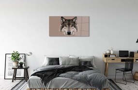 Obraz na skle malované vlk 120x60 cm