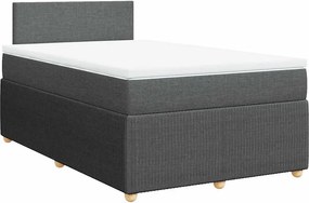 Box spring postel s matrací tmavě šedá 120x190 cm textil 3289689