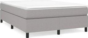 Rám postele s boxspringem světle šedý 140 x 190 cm textil 3120854