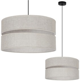 Závěsné svítidlo Jen, 1x světle béžové textilní stínítko, (fi 40 cm), b