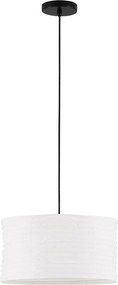 Bílé lněné závěsné svítidlo ø 38 cm Linnet – Nova Luce