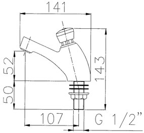 Alpi Tender - Samouzavírací Stojánkový ventil, chrom TR 10LP