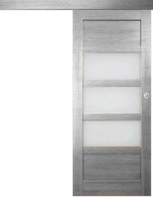 posuvné interiérové dveře na stěnu vasco doors BRAGA model B Průchozí rozměr: 70 x 197 cm, Orientace dveří: Levé dveře, Dekor: Dub Santa