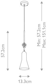 Elstead ETOILE-P-S-MB - Lustr na lanku ETOILE 1xE27/60W/230V pr. 13,3 cm černá