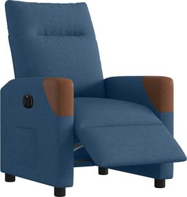Elektrické polohovací křeslo modré textil 3323996