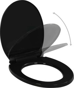 vidaXL Toaletní sedátko pomalé sklápění rychloupínací [145021] Barva: Černá