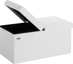 Lavice s úložným prostorem bílý 76x38x38cm s úložný prostor skládací