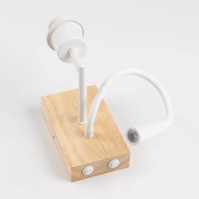 Brilagi - LED Flex. lampa BOBO WOOD 1xE27/25W/230V + LED/3W dub/bílá/zvířátka