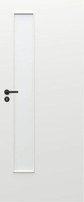 Porta doors Interiérové dveře bezfalcové 80 P, 848 × 1970 mm, SOFT CPL, pravá, bílé, prosklené
