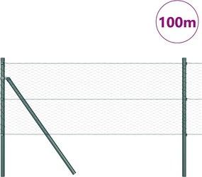 Hexagonální kotvení plotu 100 x 0,6 m Ocel potažená PVC Zelená 3352737