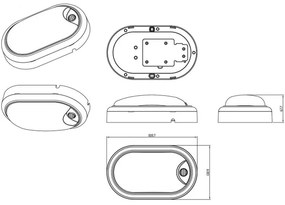 Philips - LED Nástěnné svítidlo se senzorem PROJECTLINE LED/15W/230V IP54