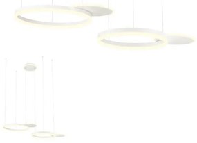 Redo Závěsné LED svítidlo Sigua - kulaté, 90x66cm Barva: Bílá