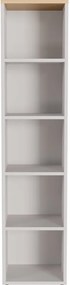 Krémová matná knihovna 45x197x40 cm Lissabon – Germania