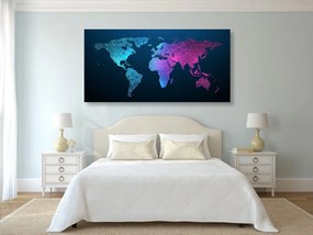 Obraz noční mapa světa Varianta: 120x60