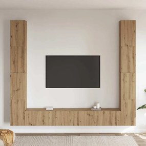 Nástěnné TV skříňky 6 ks dub artisan kompozitní 3328988