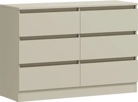 HOMCOM Komoda se 6 zásuvkami Moderní vysokostní stolík s televizí až 119 cm 100x35x69 cm světle hnědý