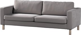 Potah na pohovku IKEA Karlstad, 3-místná, rozkládací barva šedá látka lesklé, sametová