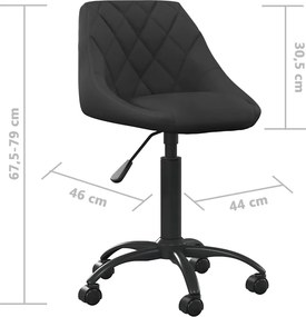 Kancelářská židle černá samet 3088843