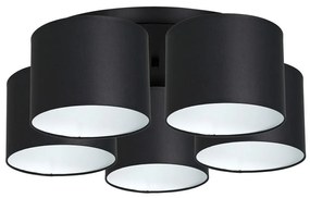 Luminex Lustr přisazený ARDEN 5xE27/60W/230V černá/bílá LU3470