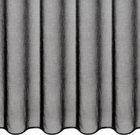 ZÁCLONA NA KROUŽCÍCH AURA 140X250 CM ČERNÁ