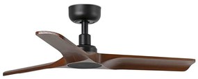 FARO Barcelona FARO 33806WT - Stropní ventilátor HEYWOOD S dřevo/černá pr. 90 cm WT + DO 33806T